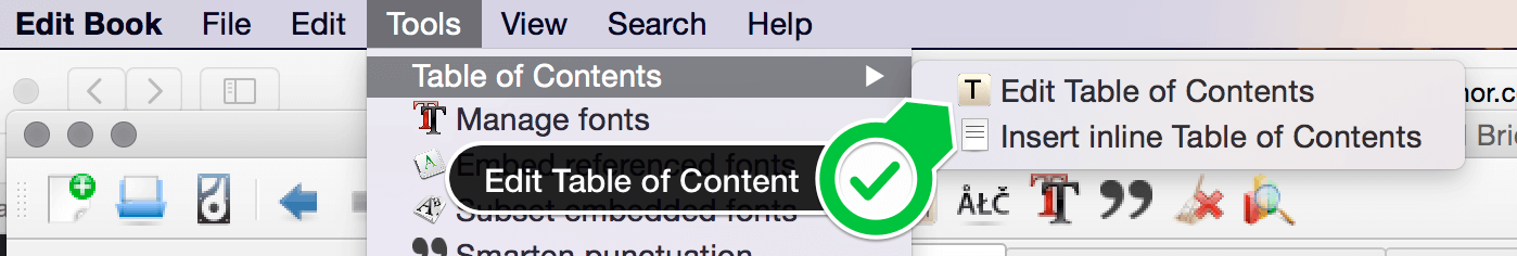 Creating a Table of Contents in Calibre